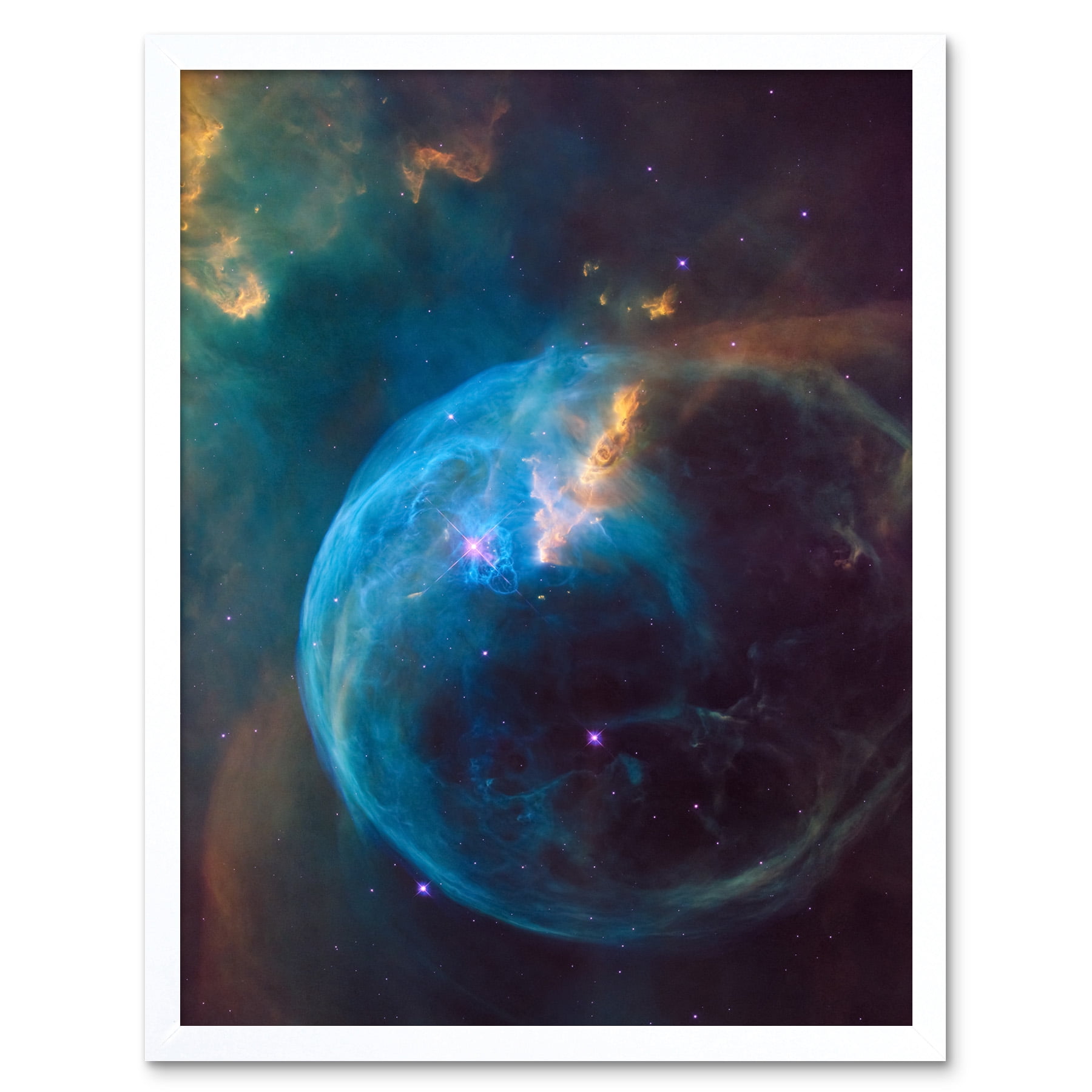Hubble Space Telescope Image Bubble Nebula NGC 7635 Spherical Blue ...