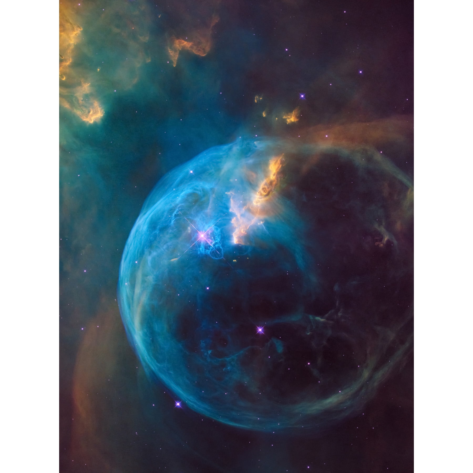 Hubble Space Telescope Image Bubble Nebula NGC 7635 Spherical Blue ...
