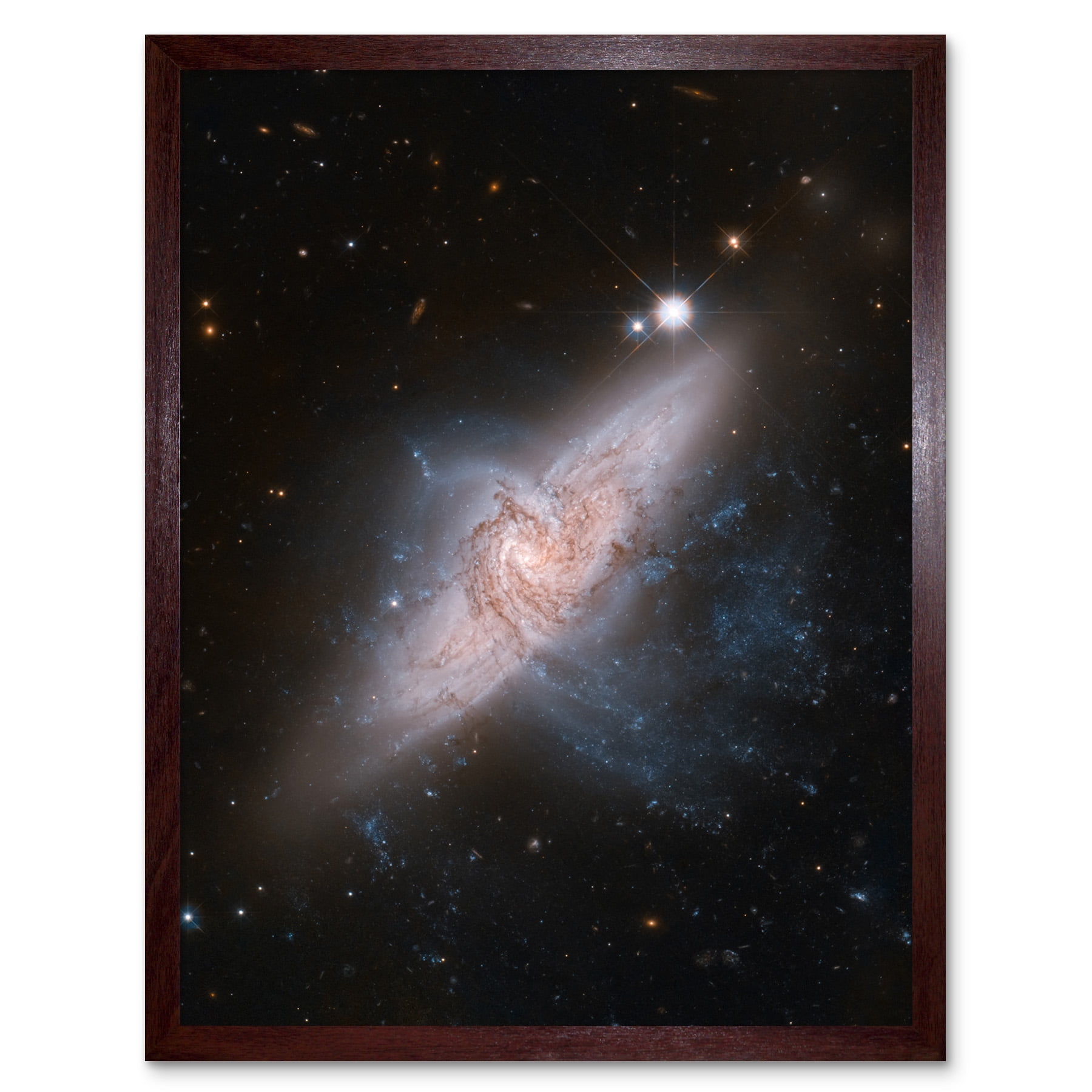 Hubble Space Telescope Image Chance Alignment Between Galaxies Mimics A Cosmic Collision NGC ...