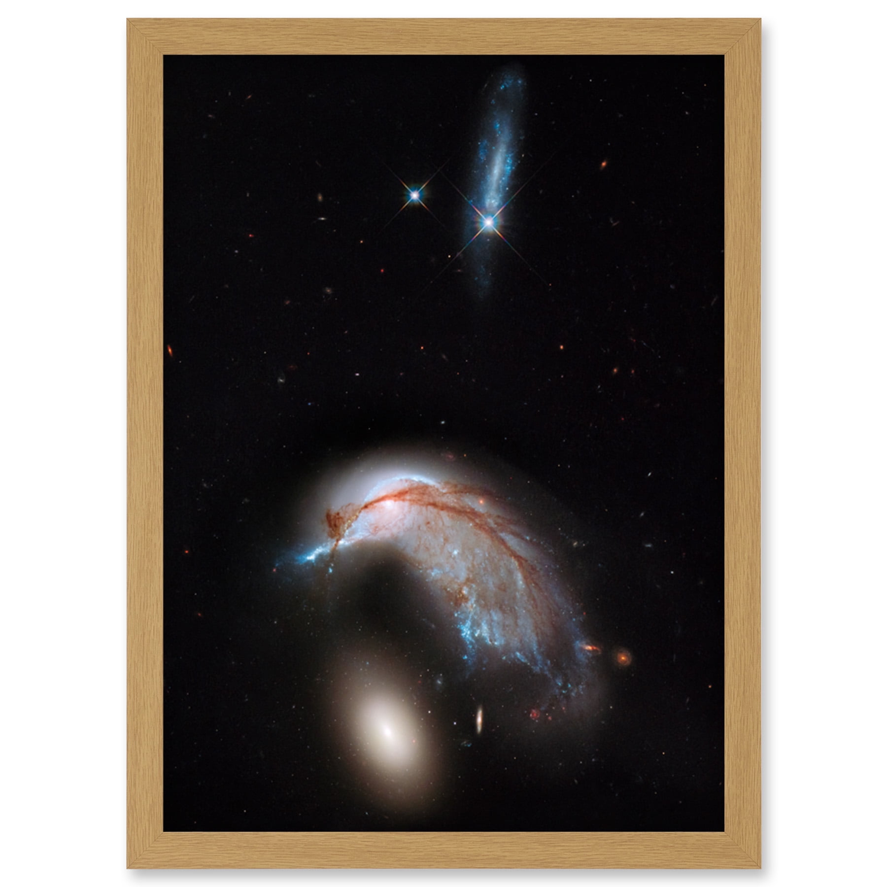 Hubble Space Telescope Image Colliding Galaxy Pair ARP 142 Spiral NGC ...