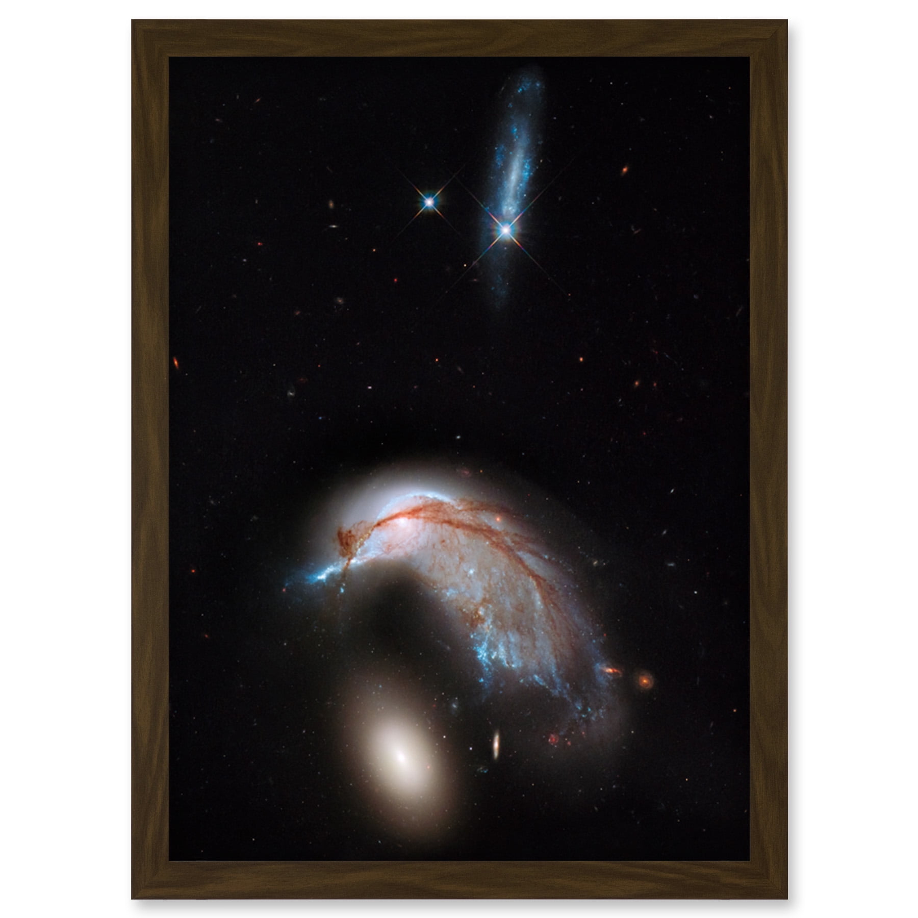 Hubble Space Telescope Image Colliding Galaxy Pair ARP 142 Spiral NGC ...
