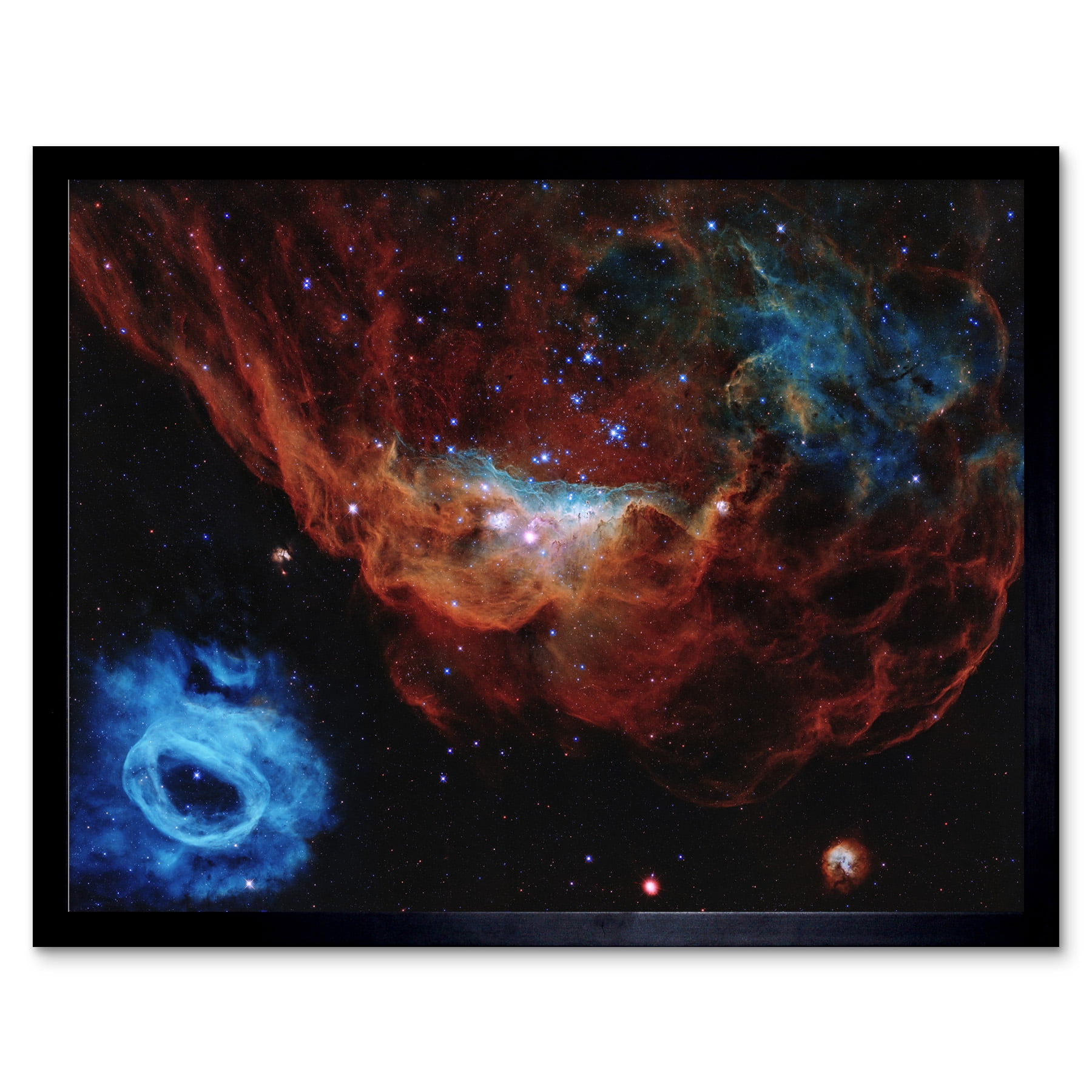 Hubble Space Telescope Image Cosmic Reef Red And Blue Nebula Cosmic ...
