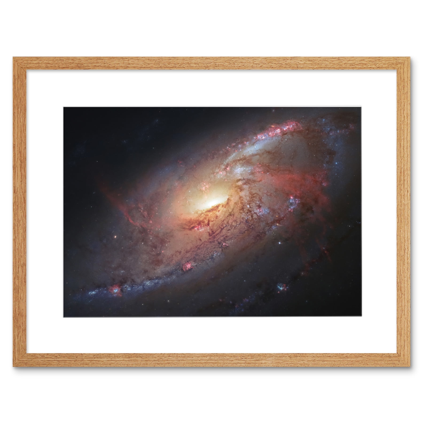 Hubble Space Telescope Image Galaxy M106 Hybrid Photo Of Spiral NGC ...