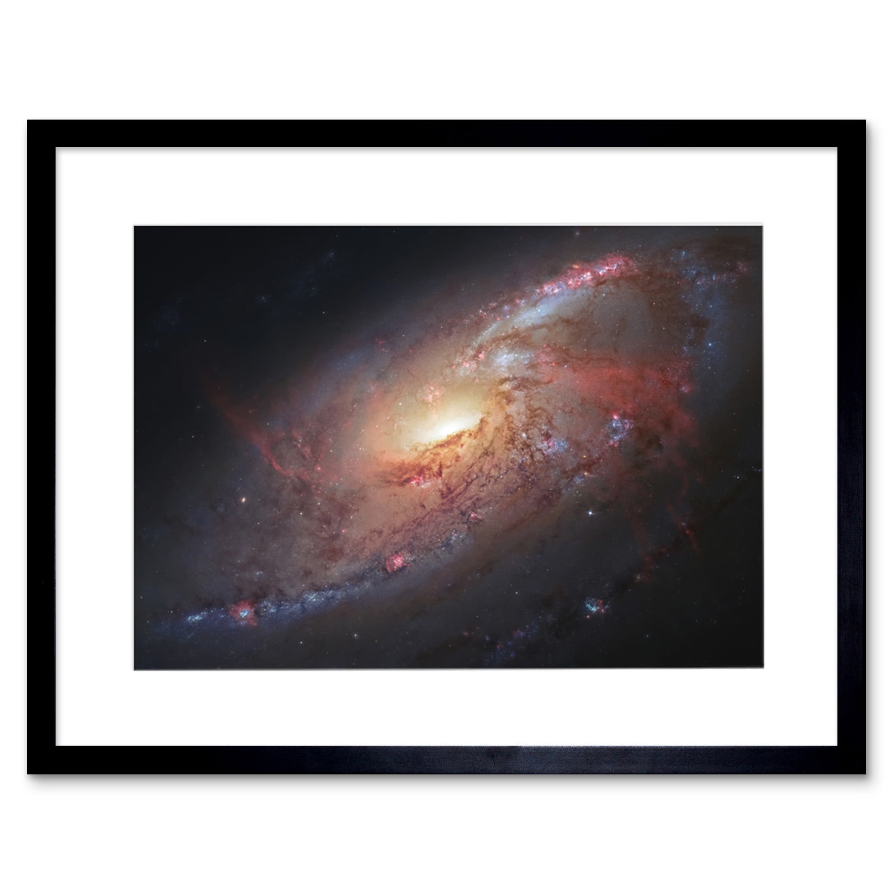 Hubble Space Telescope Image Galaxy M106 Hybrid Photo Of Spiral NGC ...