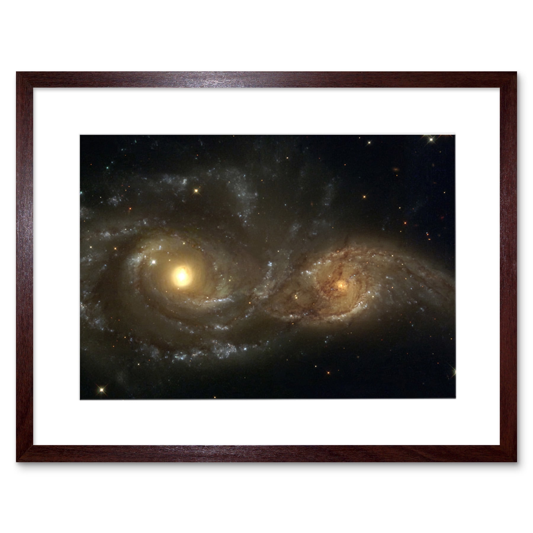 Hubble Space Telescope Image Interacting Spiral Galaxies NGC 2207 And ...