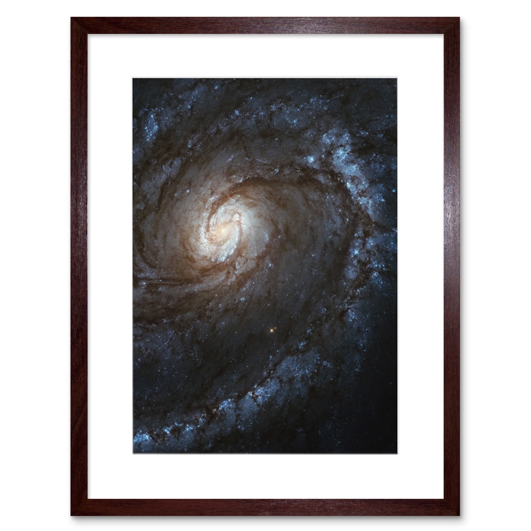 Hubble Space Telescope Image M100 WFC3 Spiral Galaxy With Two Blue ...
