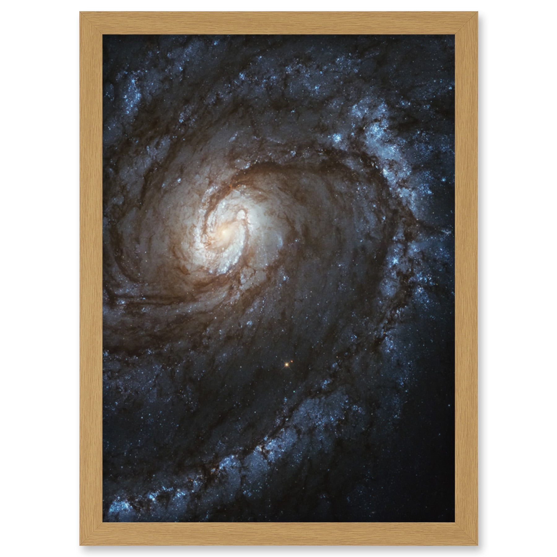 Hubble Space Telescope Image M100 WFC3 Spiral Galaxy With Two Blue ...
