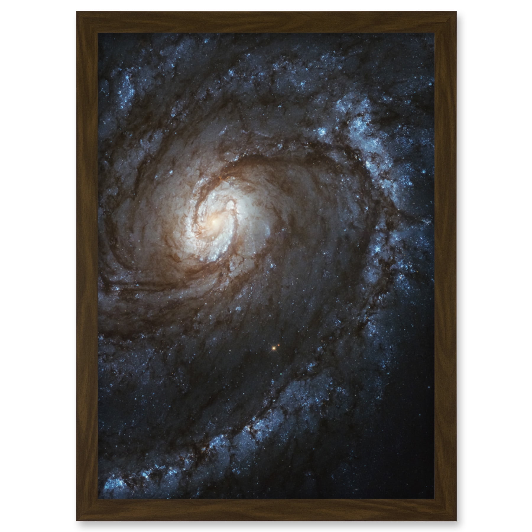 Hubble Space Telescope Image M100 WFC3 Spiral Galaxy With Two Blue ...