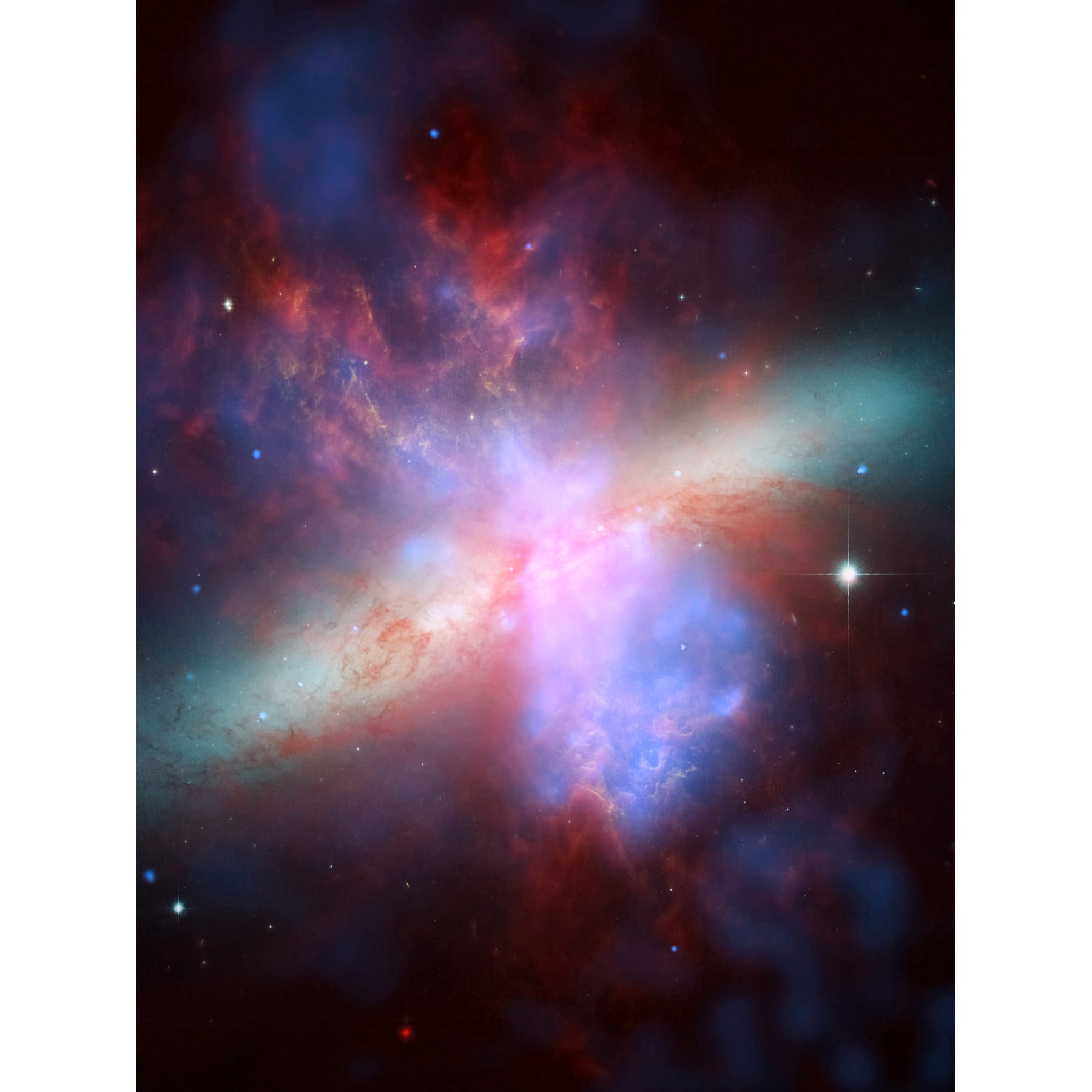 Hubble Space Telescope Image M82 Galaxy Collaboration Chandra And ...