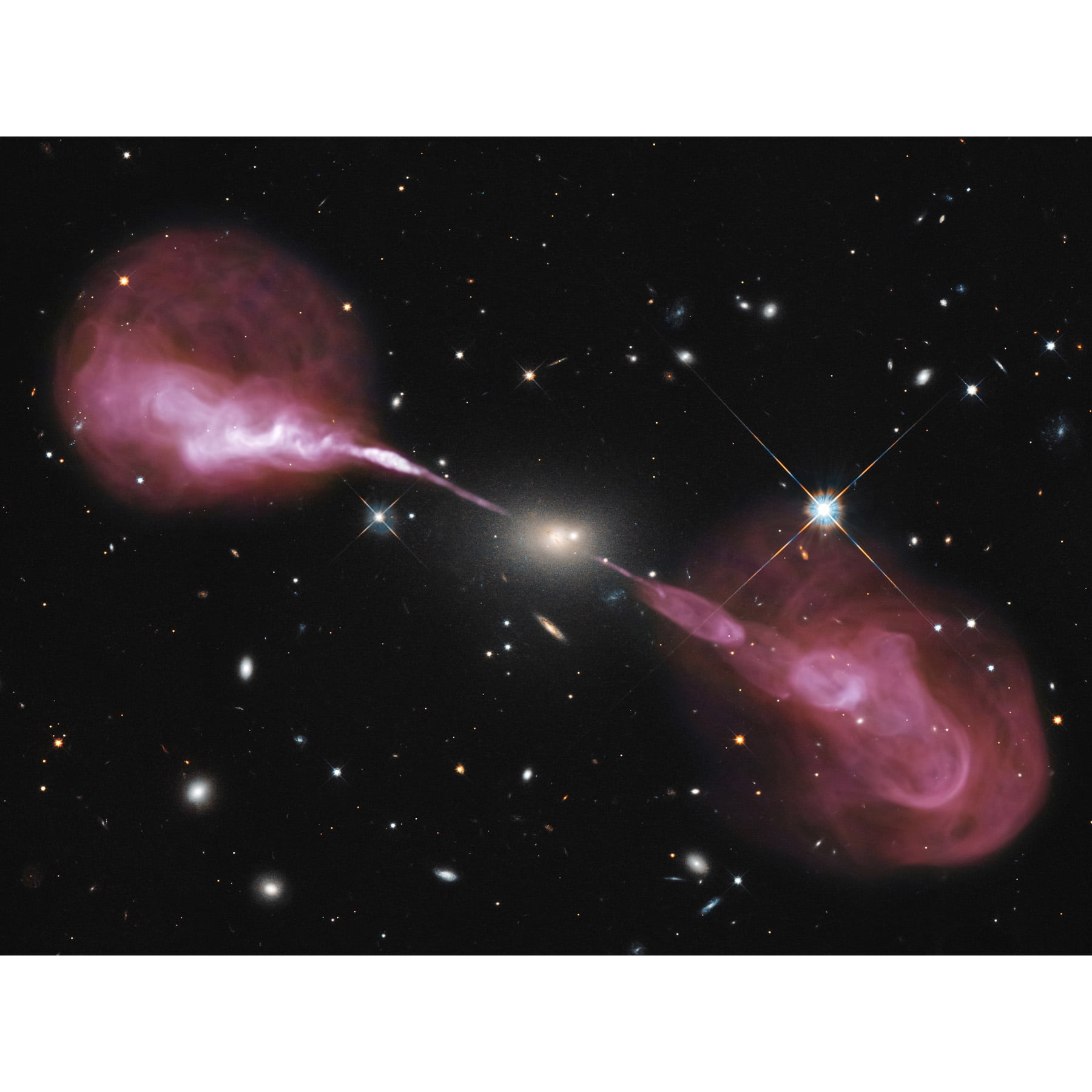 Hubble Space Telescope Image Multiwavelength Radio Galaxy Hercules Jets ...