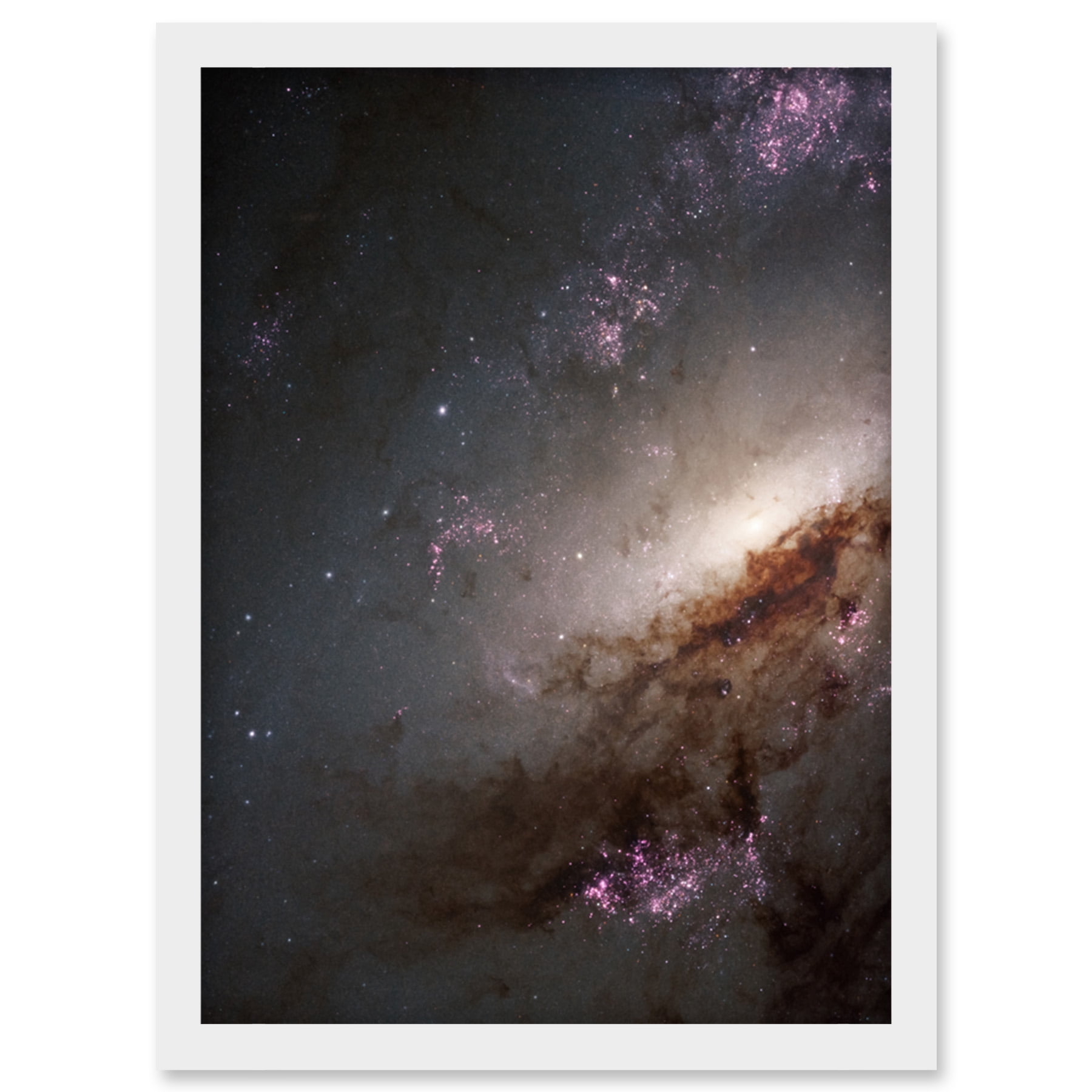 Hubble Space Telescope Image NGC 4258 Messier 106 Orange Purple ...