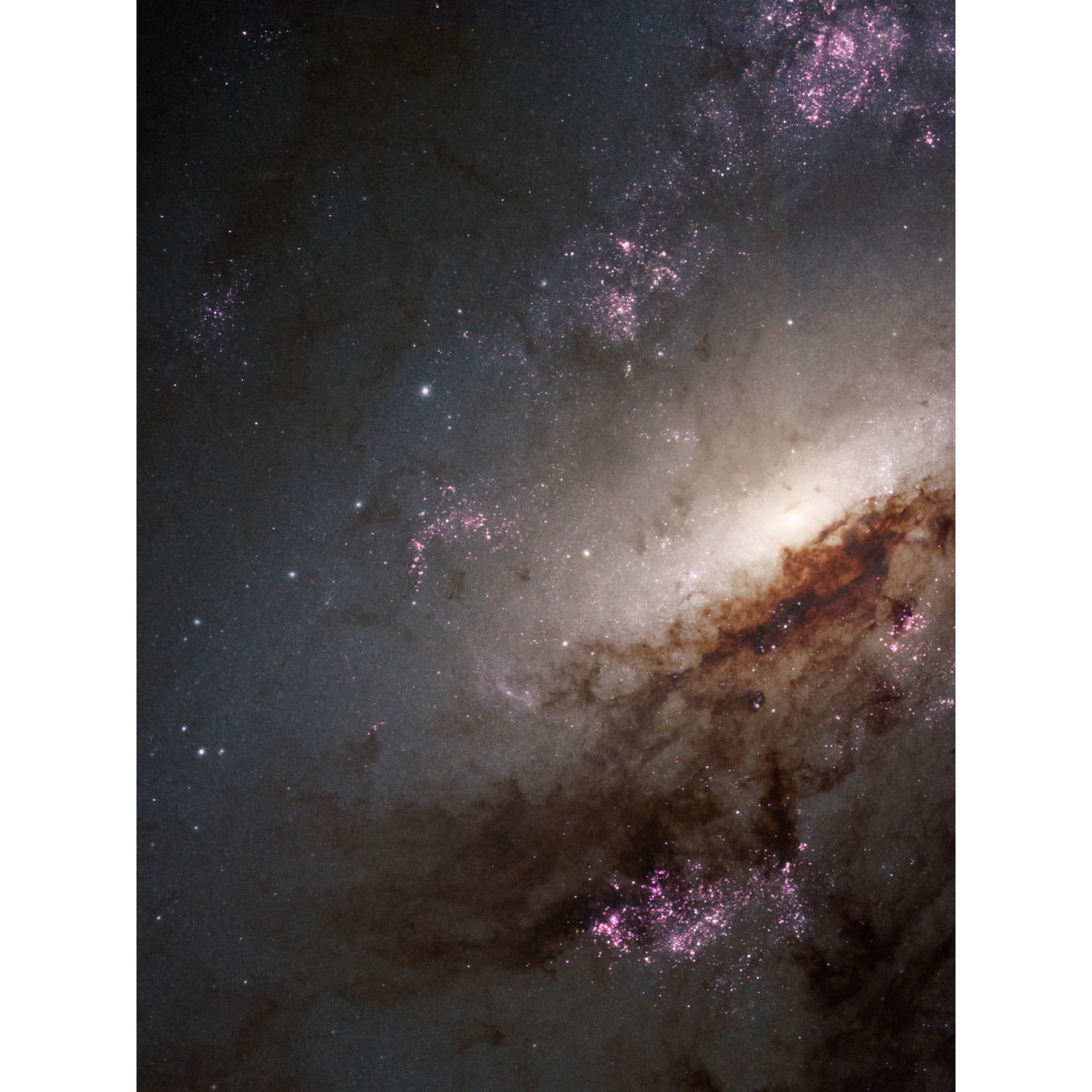 Hubble Space Telescope Image NGC 4258 Messier 106 Orange Purple ...