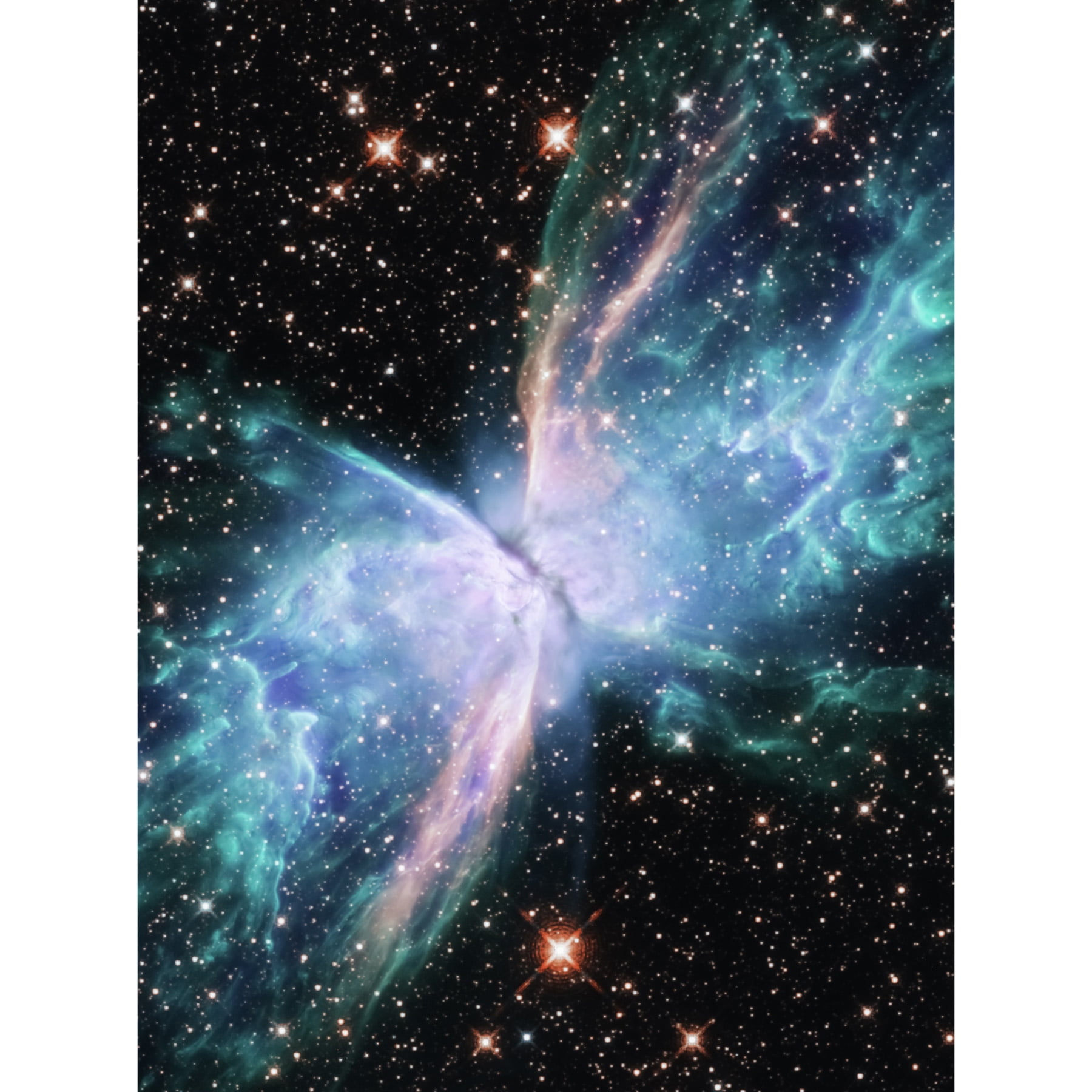 Hubble Space Telescope Image NGC 6302 The Butterfly Nebula Luminous Blue Bipolar Planetary ...