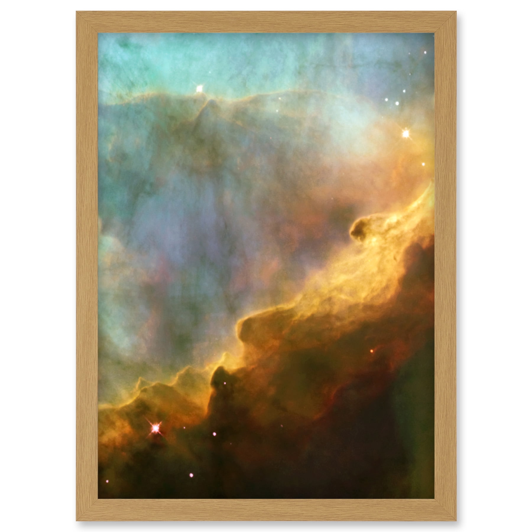 Hubble Space Telescope Image Omega Swan Nebula Region In M17 Golden Gas ...