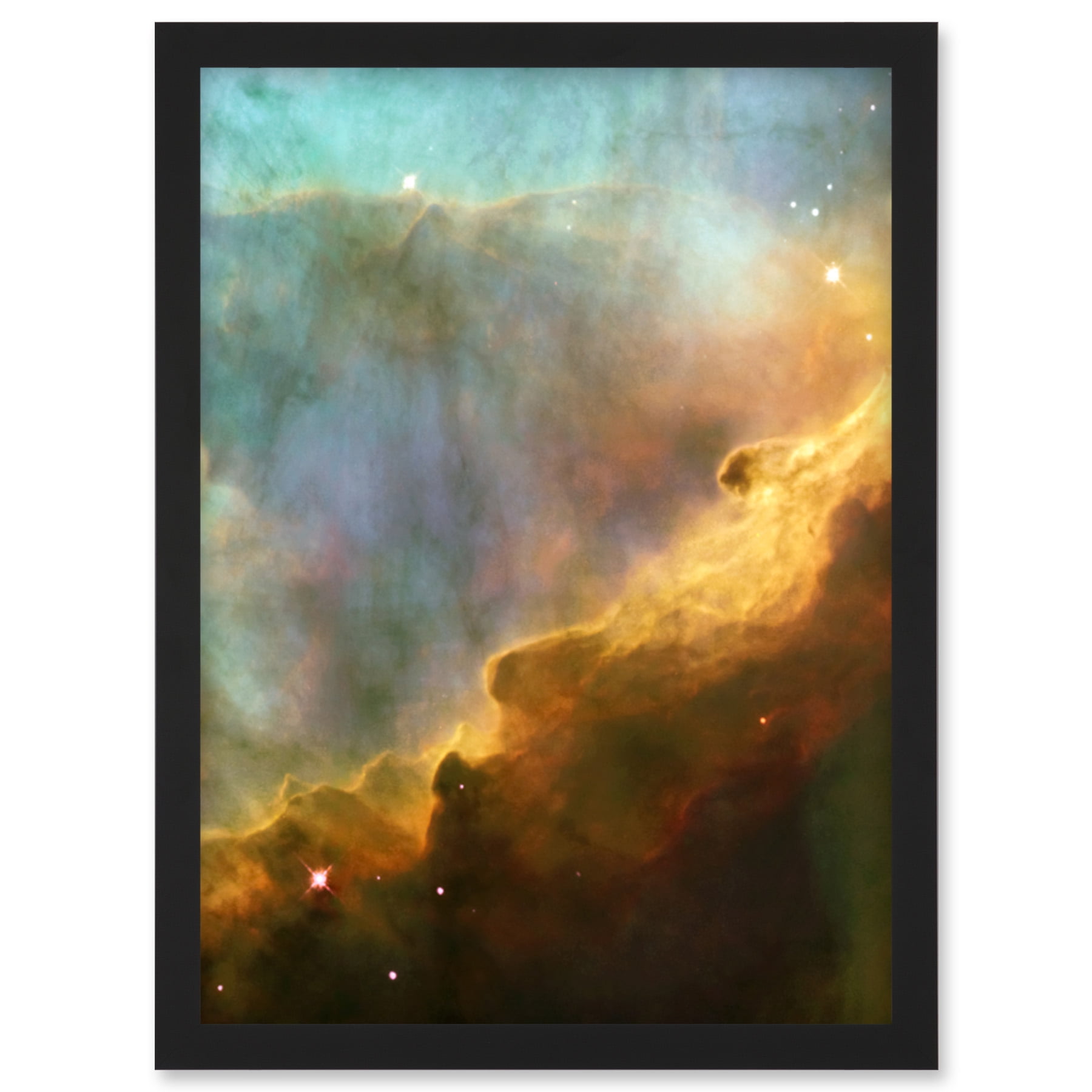 Hubble Space Telescope Image Omega Swan Nebula Region In M17 Golden Gas ...