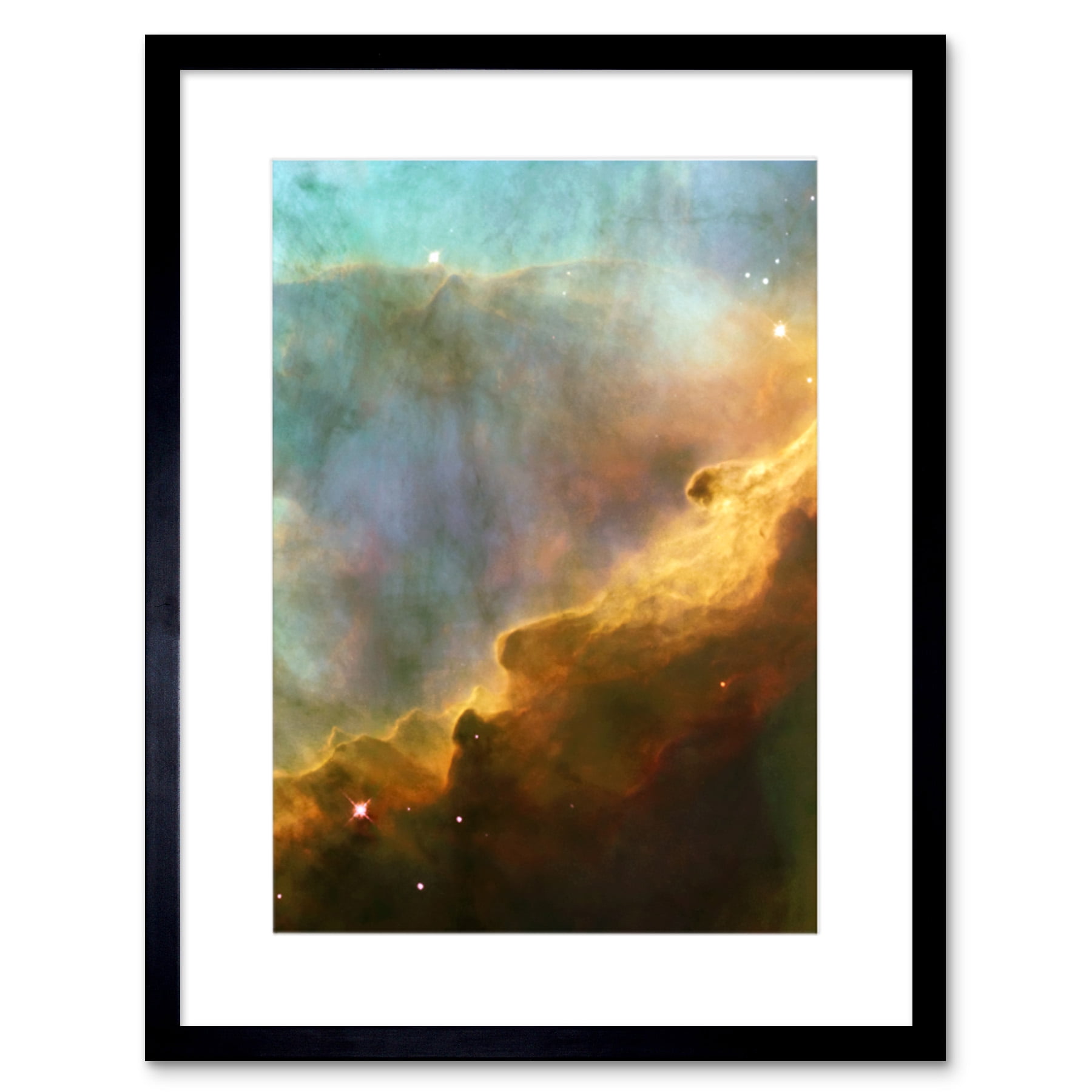 Hubble Space Telescope Image Omega Swan Nebula Region In M17 Golden Gas ...