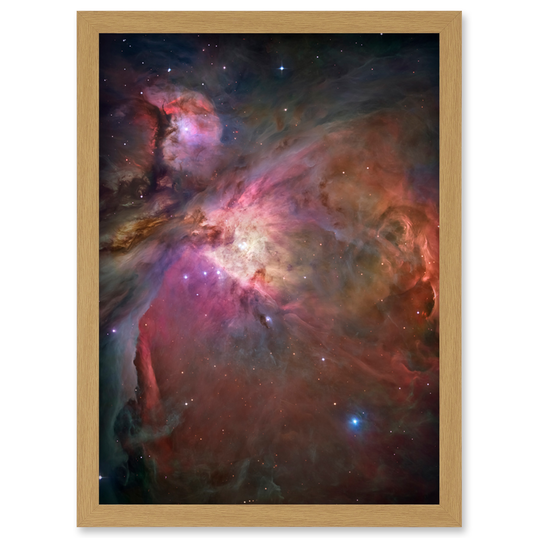 Hubble Space Telescope Image Orion Nebula Dramatic Star Formation Gas Dust Cavity Central ...