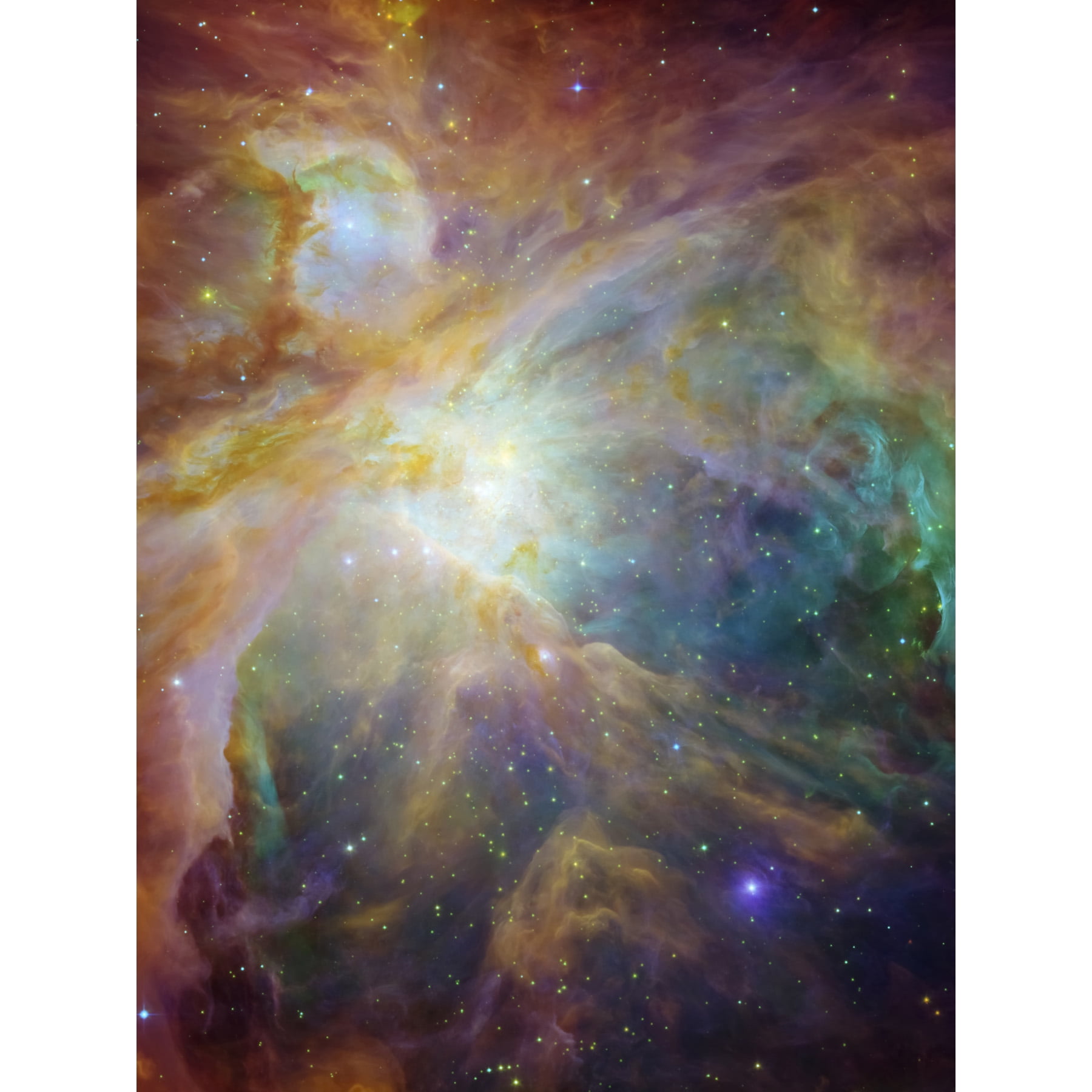 Hubble Space Telescope Image Orion Nebula Spitzer Observatory Colourful ...