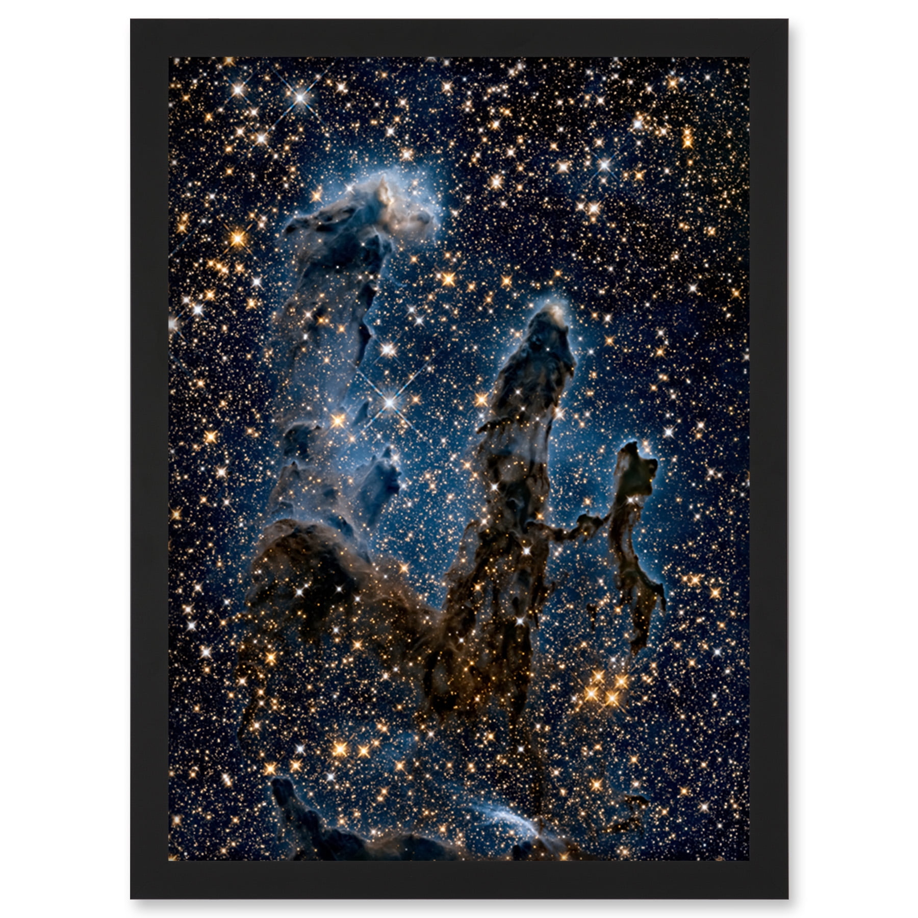 Hubble Space Telescope Image The Pillars Of Creation Blue Haze Near ...