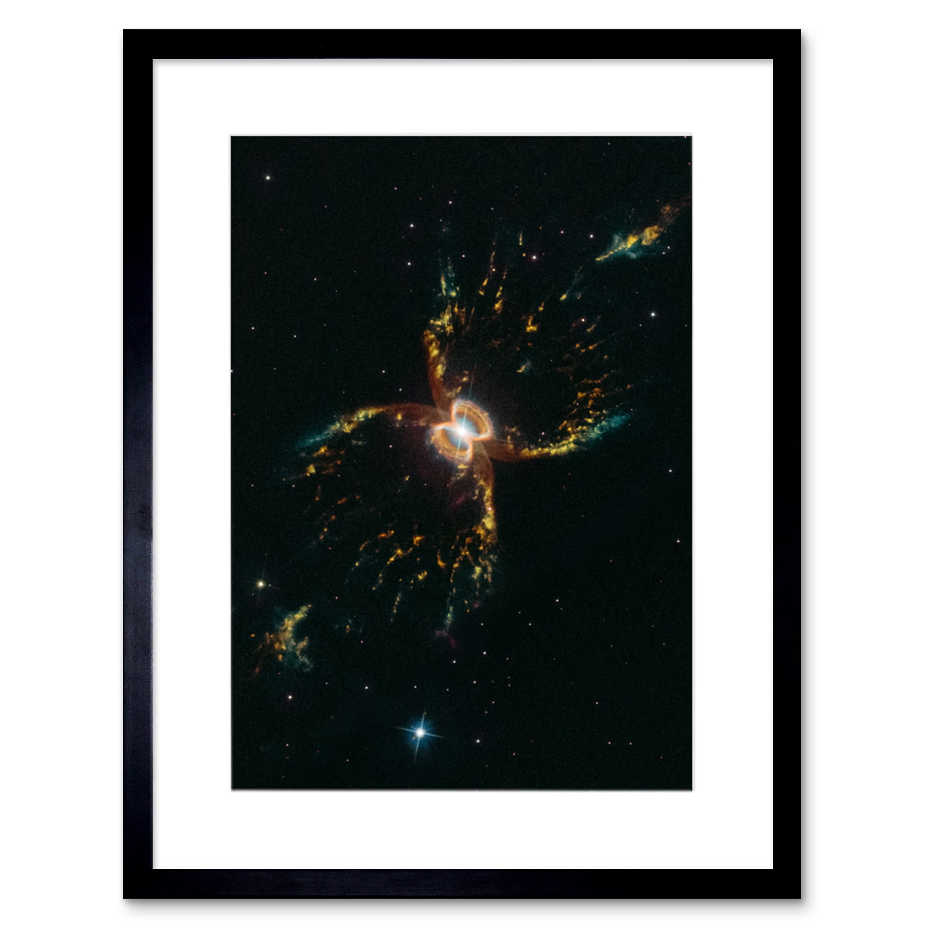 Hubble Space Telescope Image Southern Crab Nebula Hen 2-104 Red Yellow ...