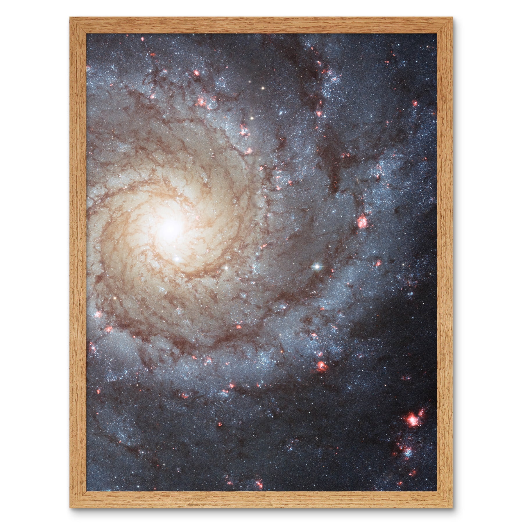 Hubble Space Telescope Image Spiral Galaxy M74 Blue Pink NGC 628 ...