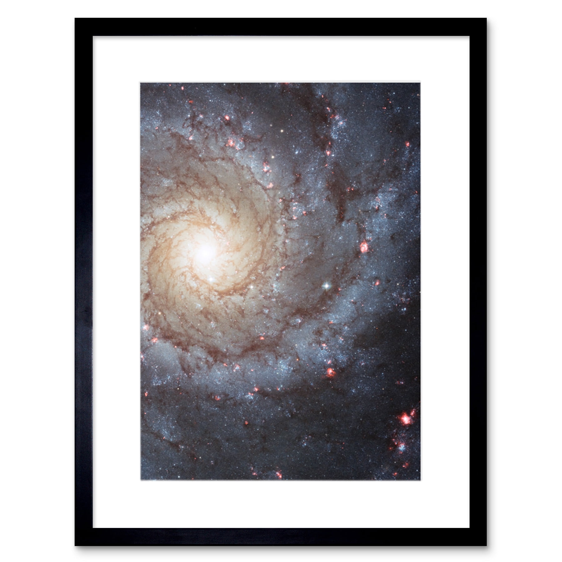 Hubble Space Telescope Image Spiral Galaxy M74 Blue Pink NGC 628 ...