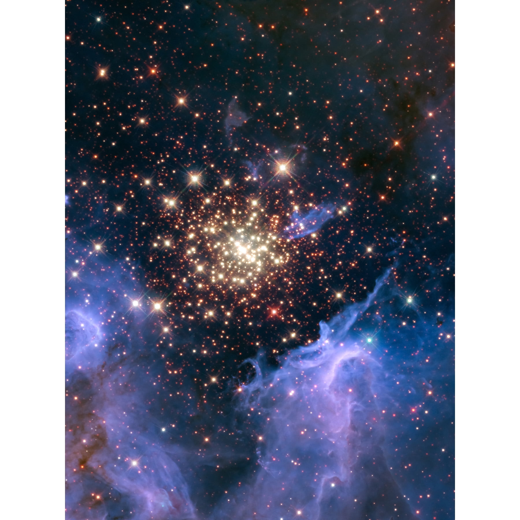 Hubble Space Telescope Image Starburst Cluster NGC 3603 Nebula ...