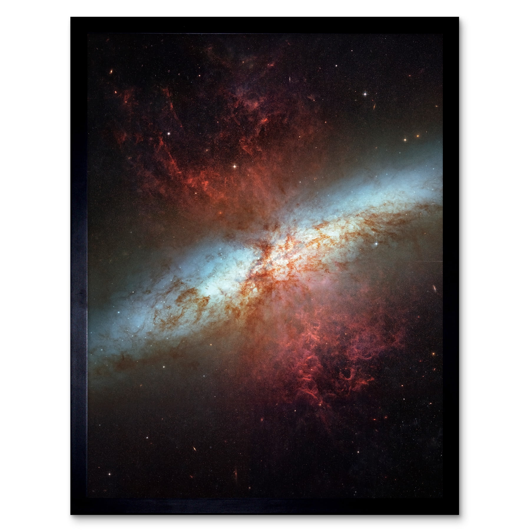 Hubble Space Telescope Image Starburst Galaxy M82 Happy Sweet Sixteen Celebration Messier 82 ...