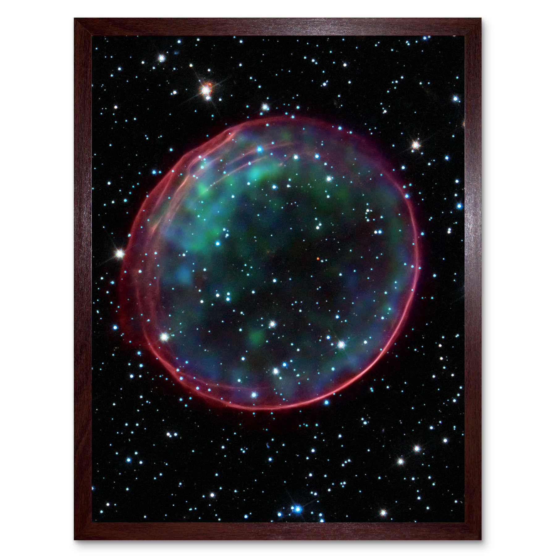 Hubble Space Telescope Image Supernova Remnant Bubble Optical And X-Ray Blue Pink Composite ...