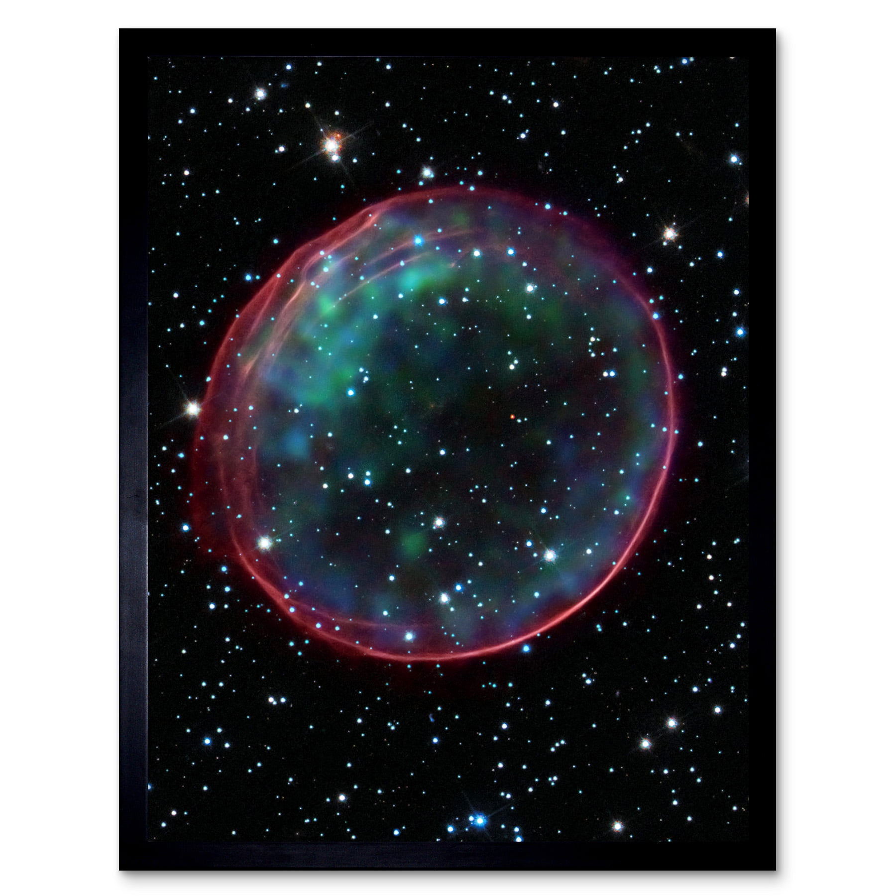 Hubble Space Telescope Image Supernova Remnant Bubble Optical And X-Ray ...