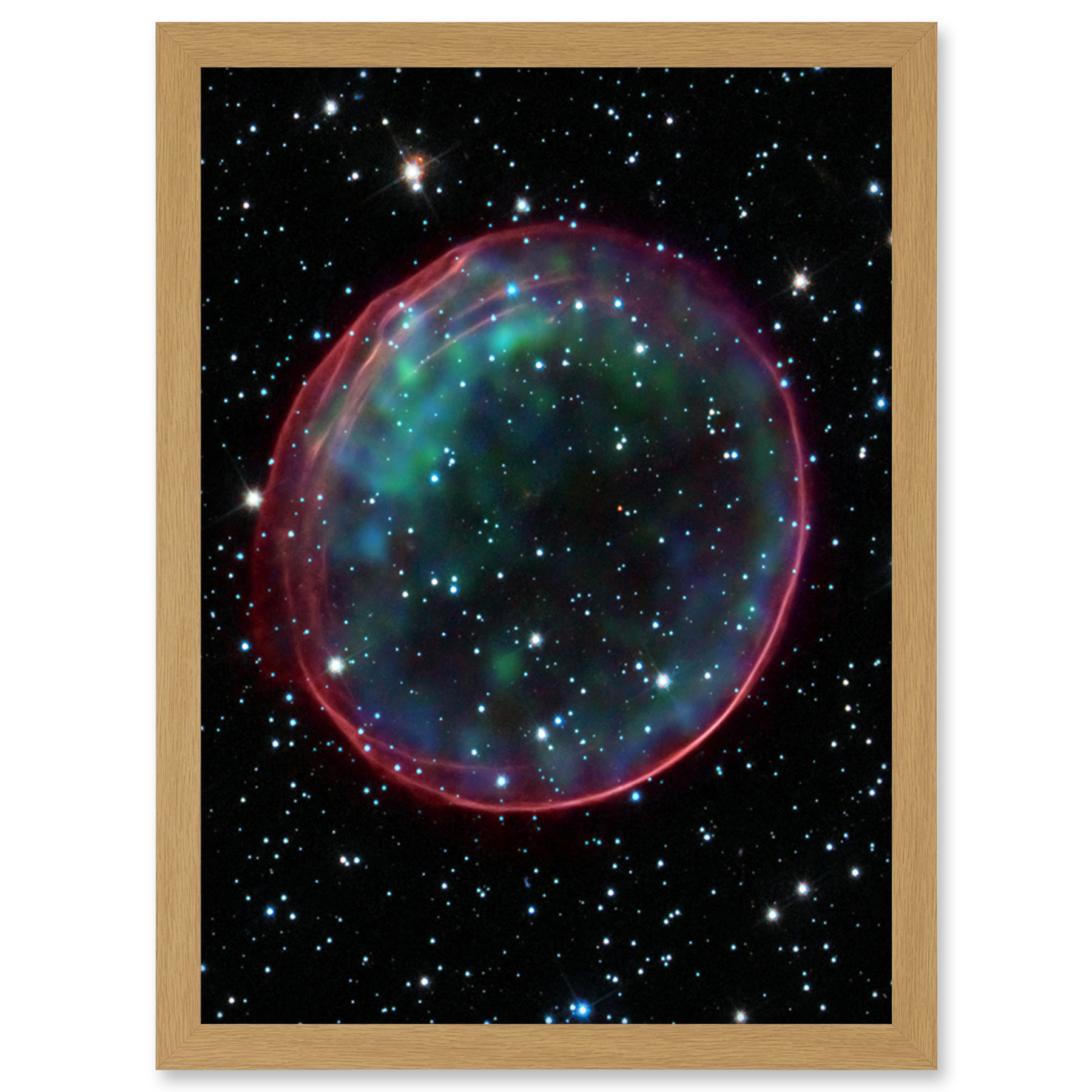 Hubble Space Telescope Image Supernova Remnant Bubble Optical And X-Ray Blue Pink Composite ...