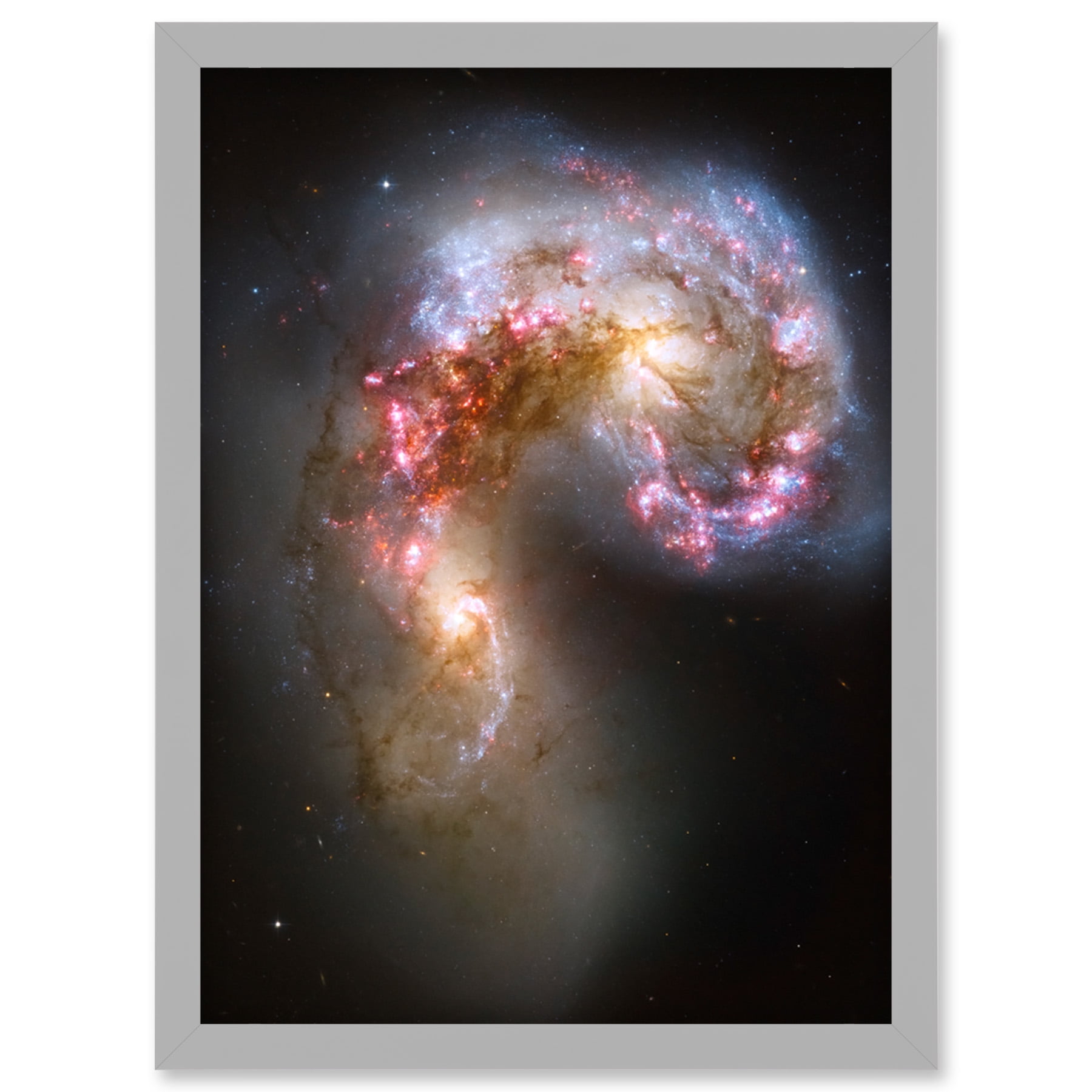 Hubble Space Telescope Image The Antennae Galaxies NGC 4038-4039 Orange ...