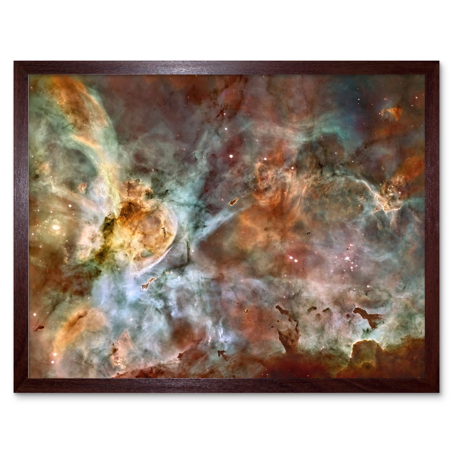 Hubble Space Telescope Image The Carina Nebula Colourful Central ...