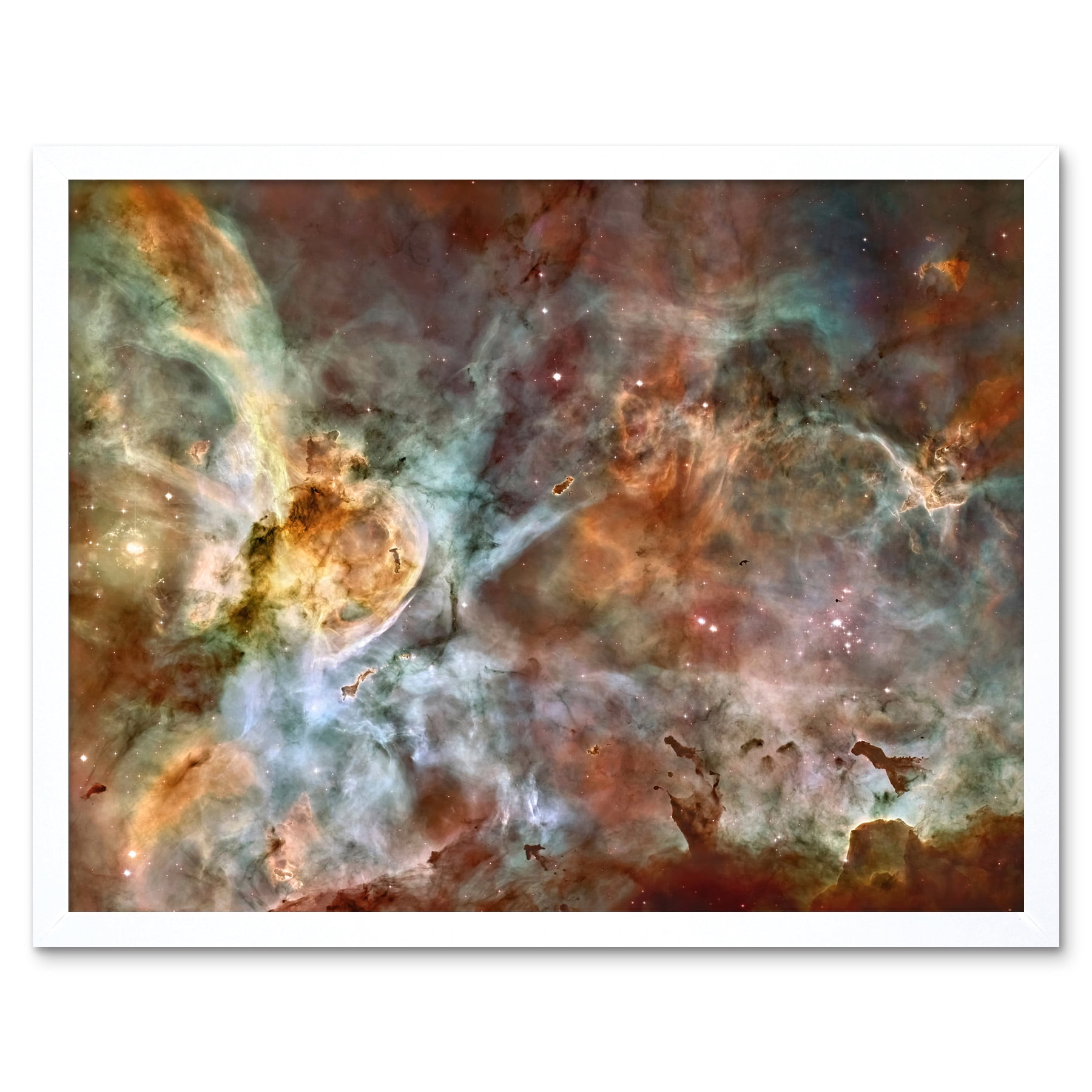 Hubble Space Telescope Image The Carina Nebula Colourful Central ...