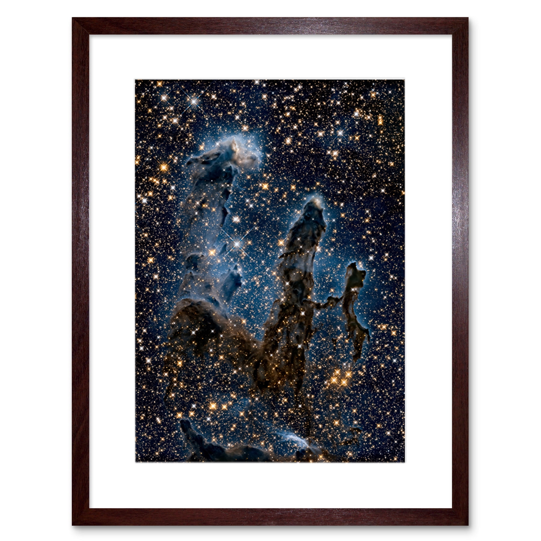 Hubble Space Telescope Image The Pillars Of Creation Blue Haze Near ...