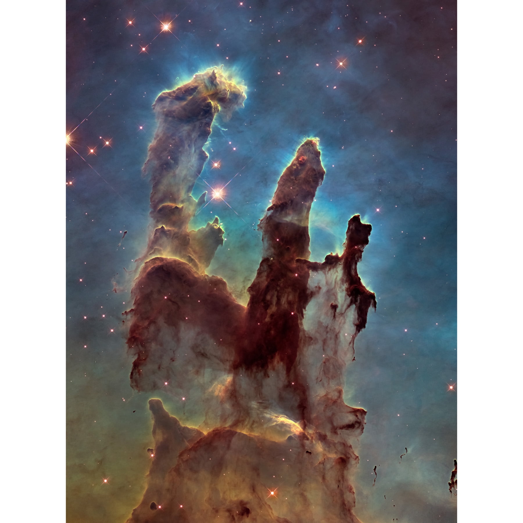 Hubble Space Telescope Image WFC3/UVIS M16 Blue Haze 2014 The Pillars ...