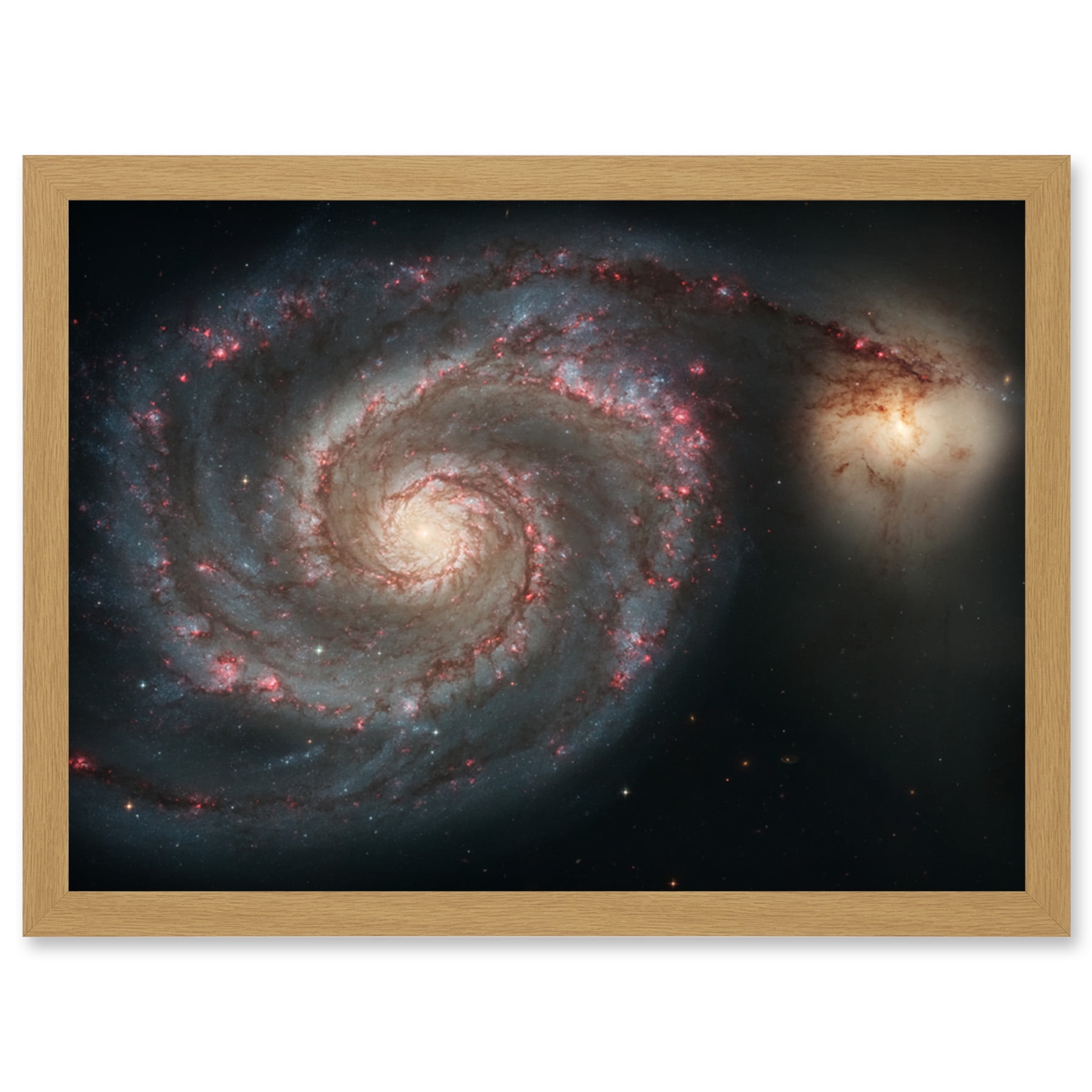 Hubble Space Telescope Image Whirlpool Galaxy M51 Companion Swirling ...