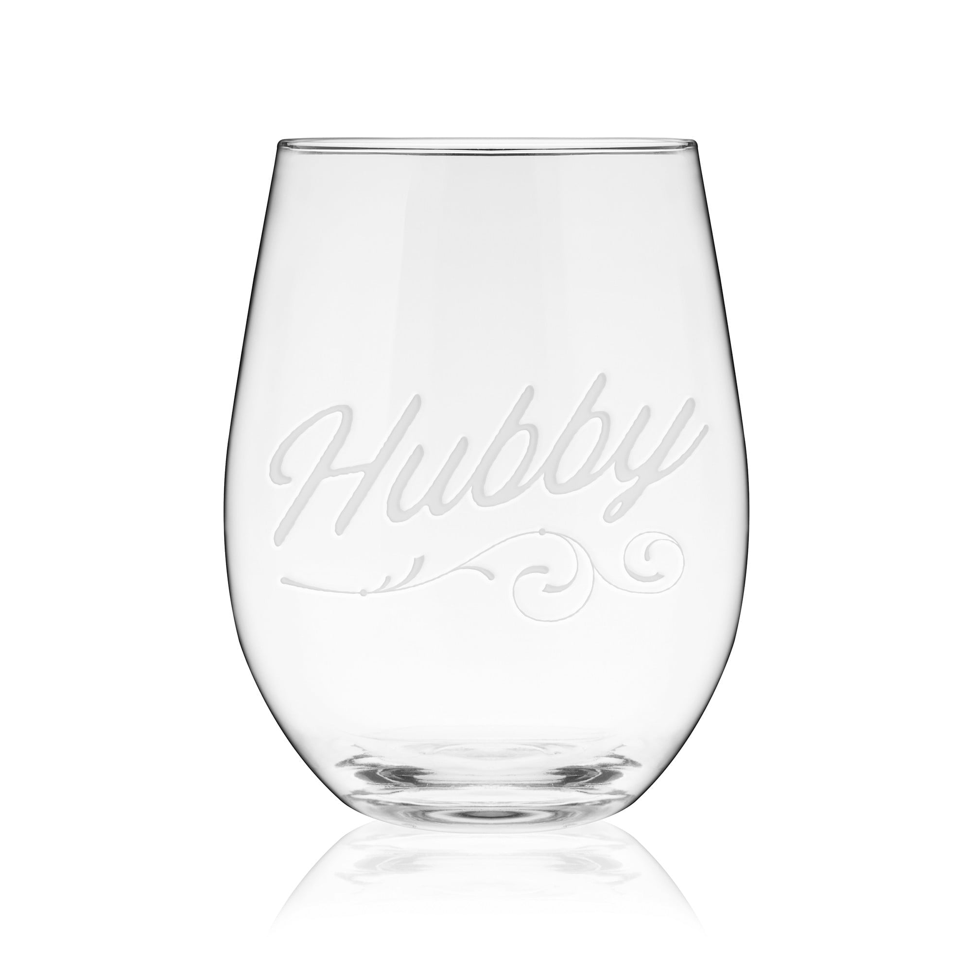 Hubby Script Stemless Wine Glass - Walmart.com
