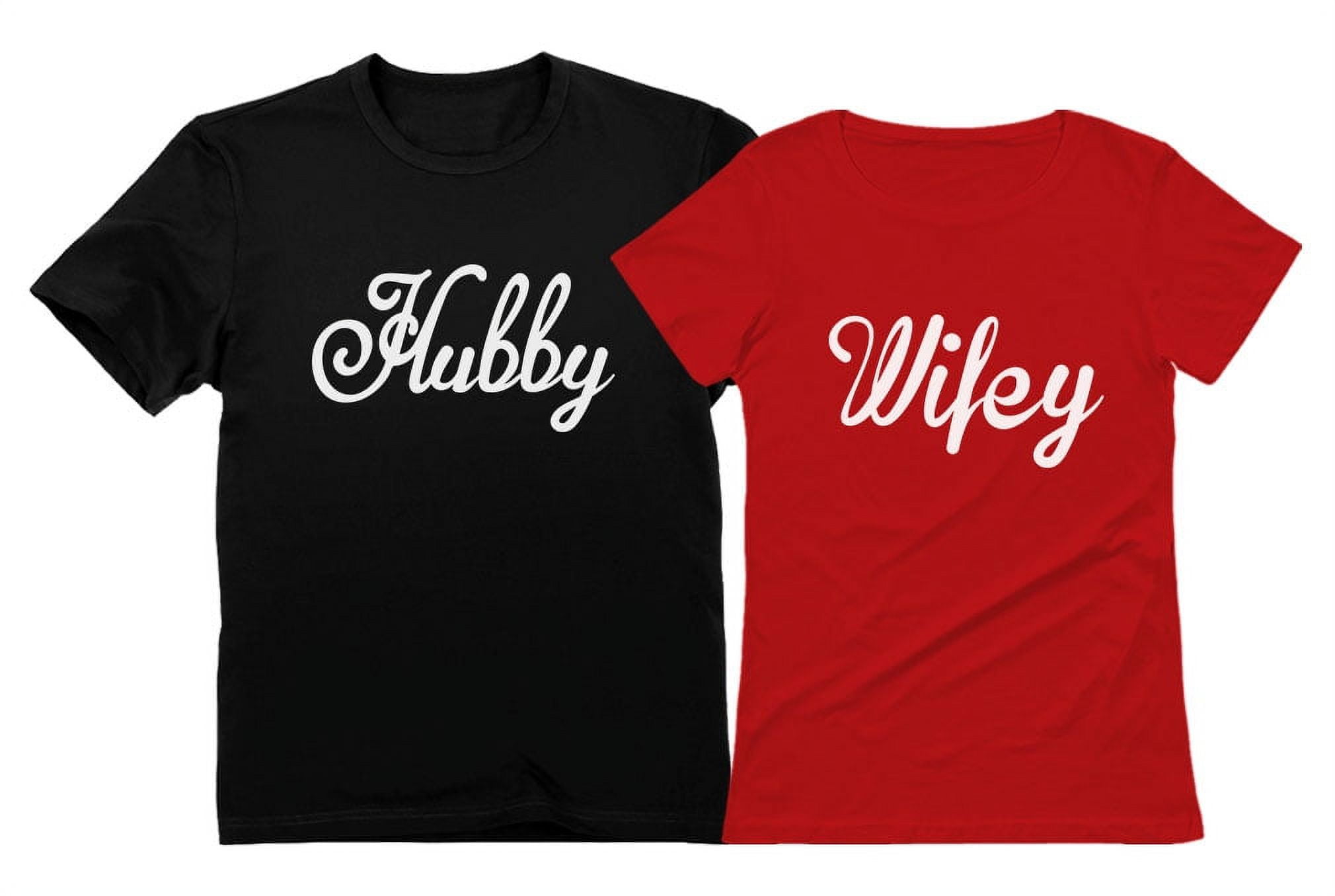 Hubby And Wifey Matching Couple T Shirts His And Hers Perfect T For