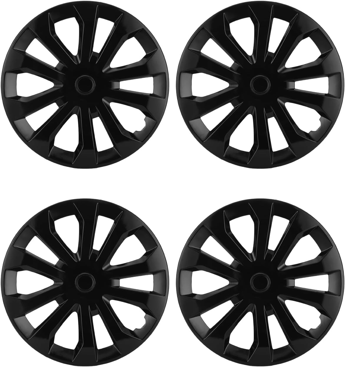Hubcap Wheel Covers Hub Caps 16 Inch Set of 4 Black & Silver Universal ...