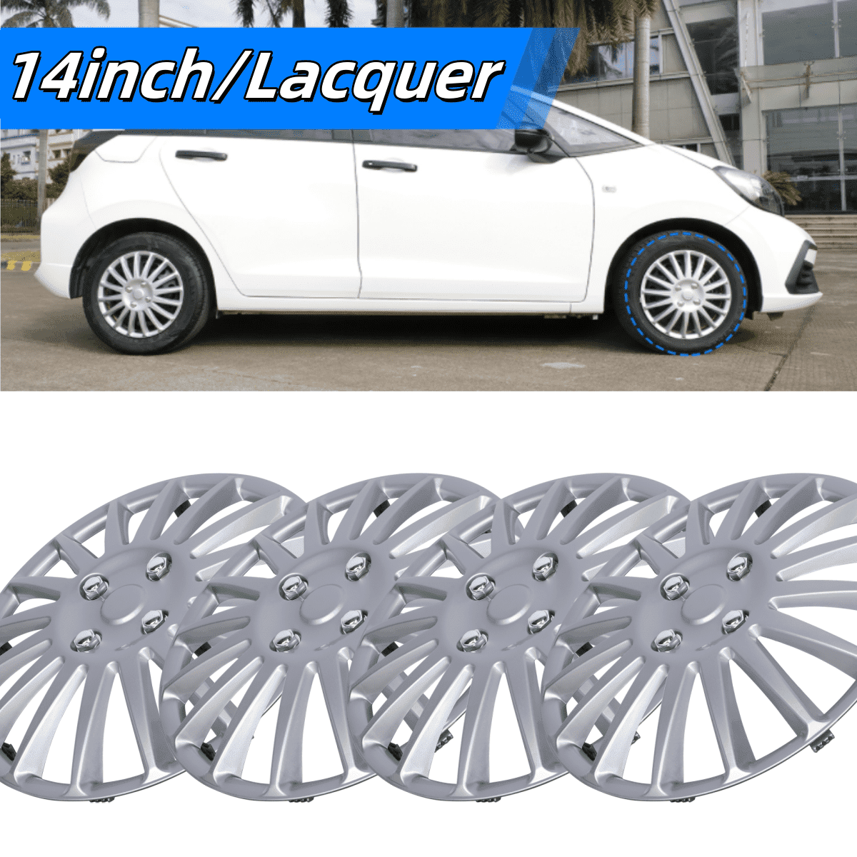 Hubcaps Wheel Covers 14 " Universal Set of 4 Snap On Car Truck SUV ...