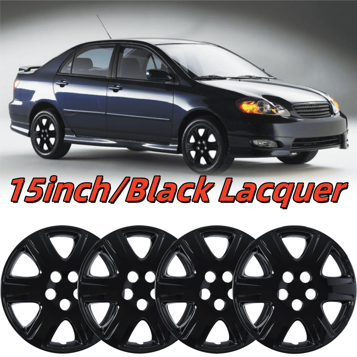 Hubcaps Wheel Covers 15 " Set of 4 for 2005-2008 TOYOTA COROLLA Snap on ...