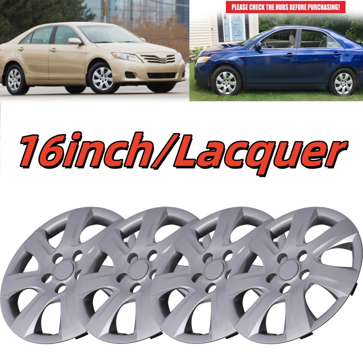 Hubcaps Wheel Covers 16 " Set of 4 for 2007-2011 TOYOTA CAMRY / 2007 ...