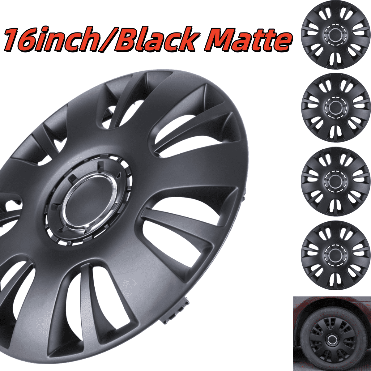 Hubcaps Wheel Covers 16 " Universal Set of 4 Snap On Car Truck SUV ...
