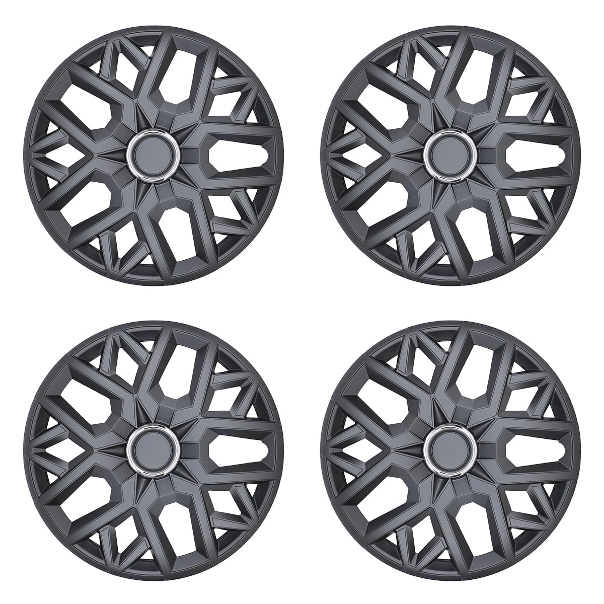 Hubcaps Wheel Covers Replacement R15 Size Hub Cap Universal-Fit Steel ...