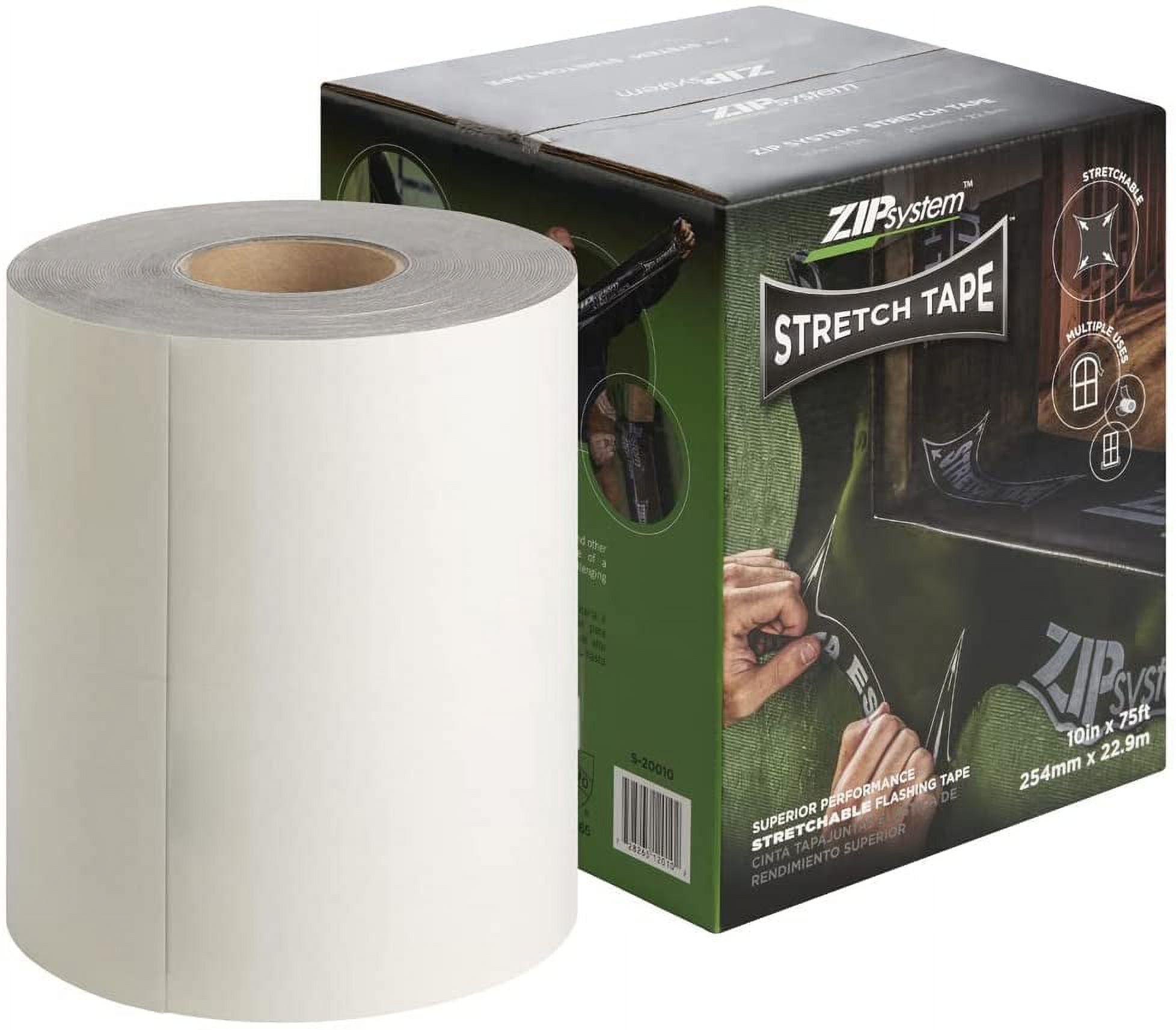 Huber ZIP System Waterproof Stretch Tape | 10 inches x 75 feet | Self ...