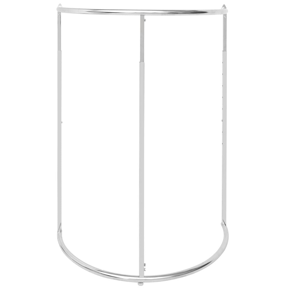 Hubert Adjustable Height Half Round Clothing Rack, Chrome, 49-73 Inches ...