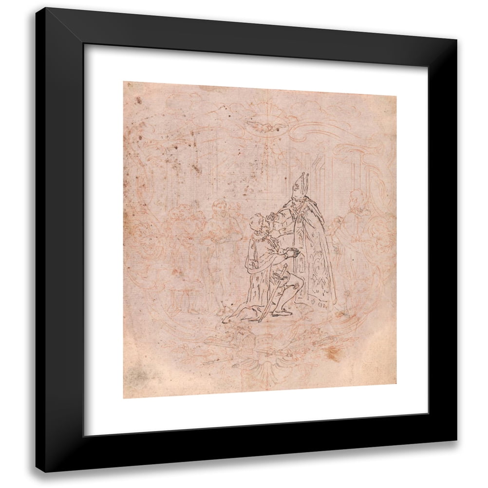 Hubert-François Gravelot 12x14 Black Modern Framed Museum Art Print ...