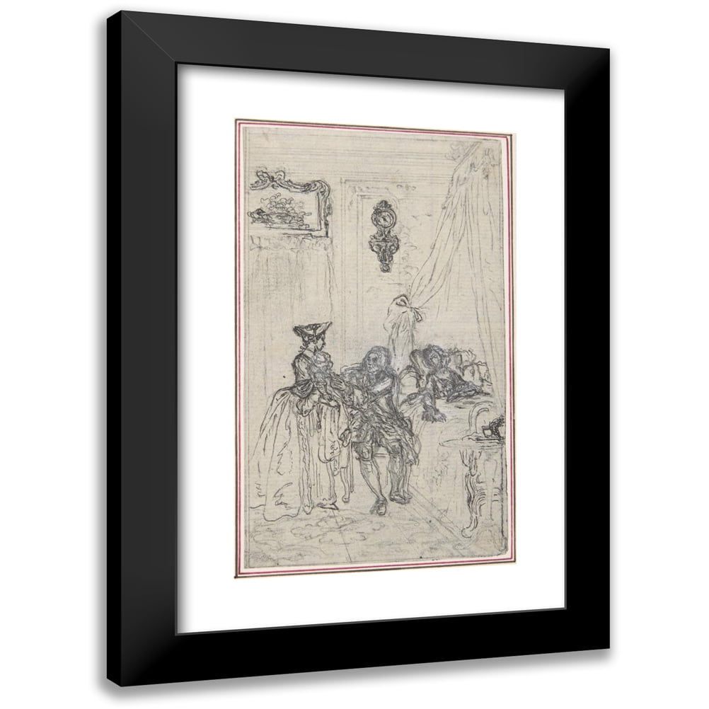 Hubert-François Gravelot 16x24 Black Modern Framed Museum Art Print ...