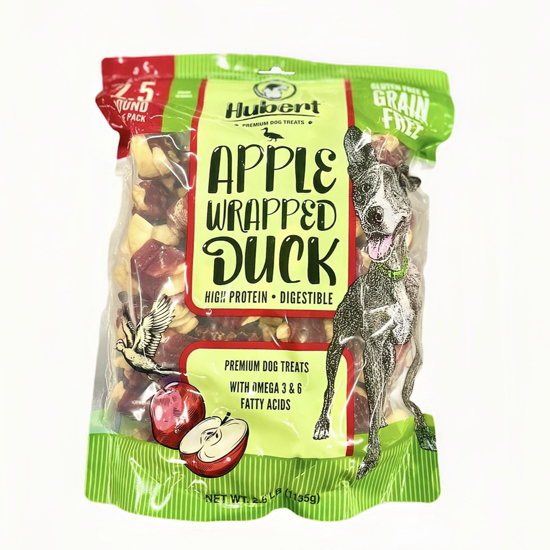 Hubert Pet Gourmet Duck SAF21 Wrapped Apple Bites: Healthy & Natural ...